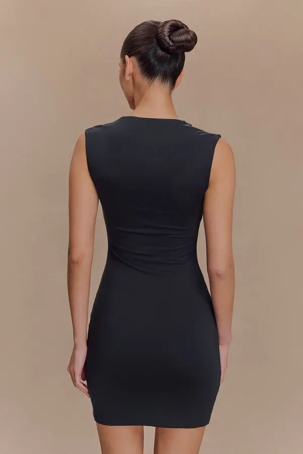 Meshki Tatianna Lace Trim Modal Mini Dress