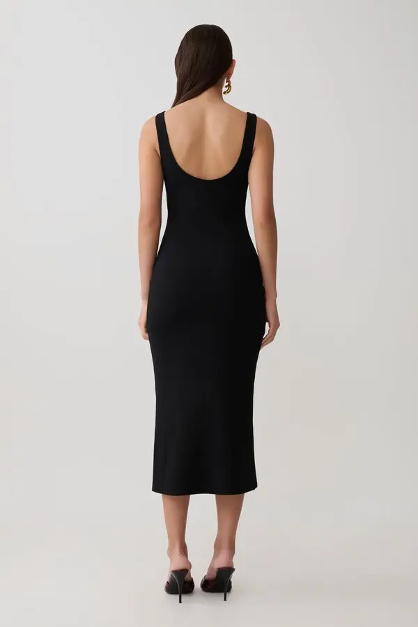 Meshki Allyra Scoop Stretch Crepe Midi Dress