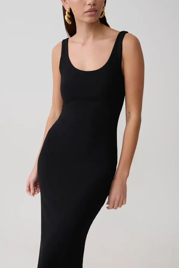 Meshki Allyra Scoop Stretch Crepe Midi Dress