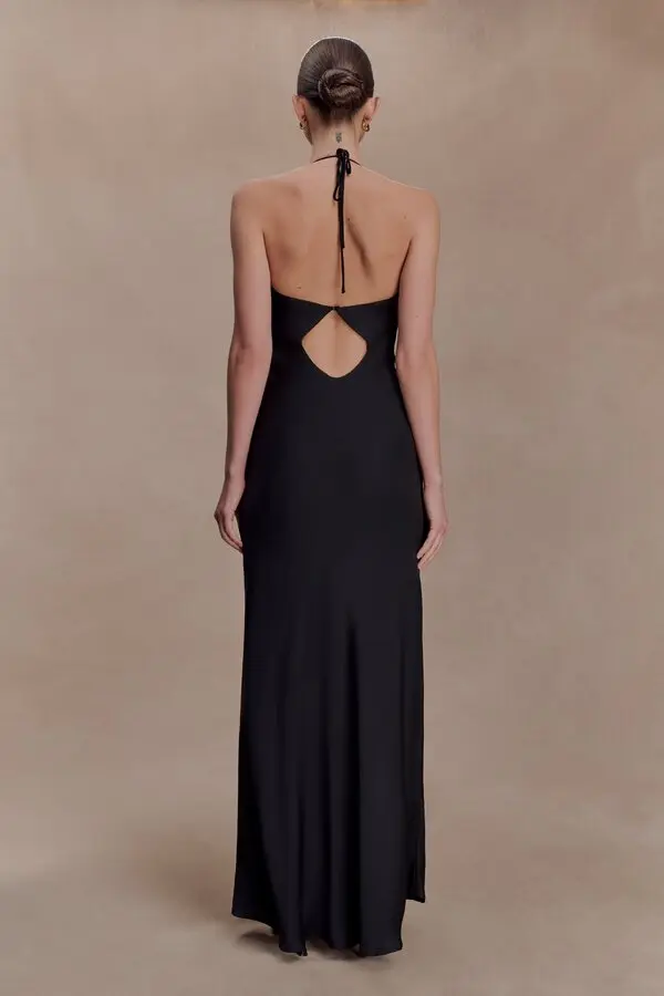 Meshki Lydia Cowl Neck Satin Maxi Dress
