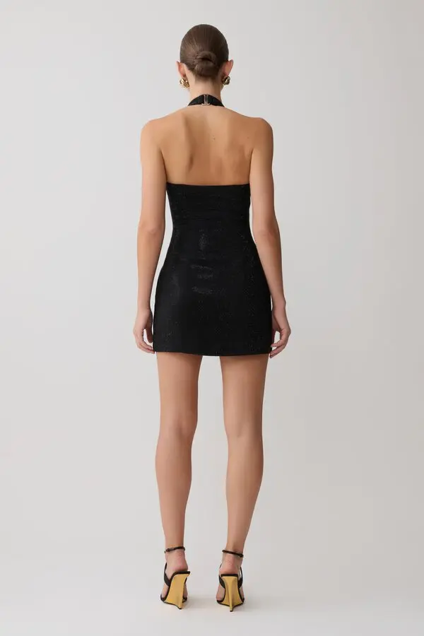 Meshki Raina Diamante Halter Mini Dress