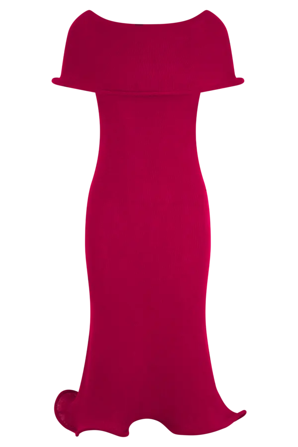 Meshki Molly Off Shoulder Knit Midi Dress