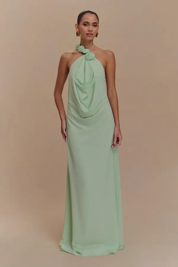 Meshki Rosalia Cowl Neck Maxi Dress