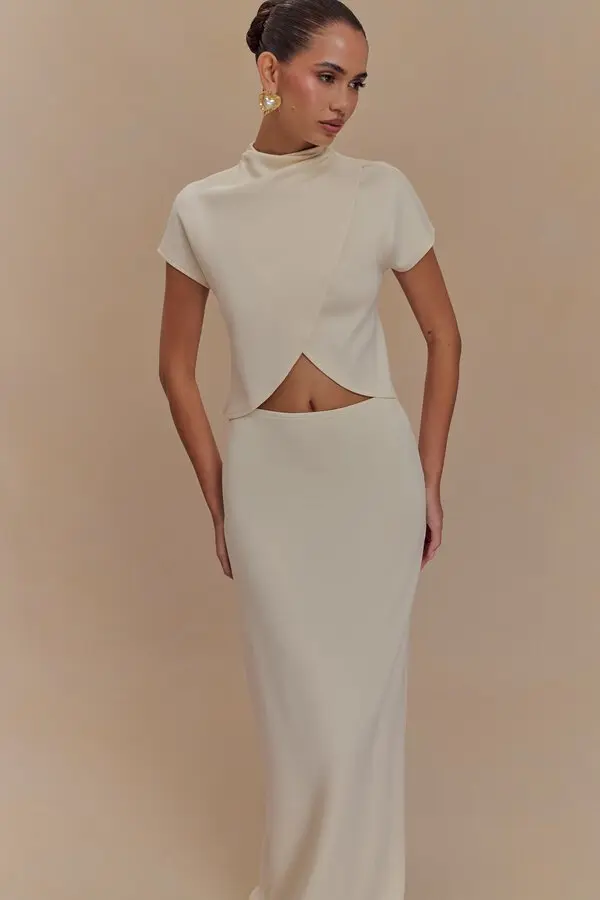 Meshki Eris Scuba Jersey Maxi Skirt