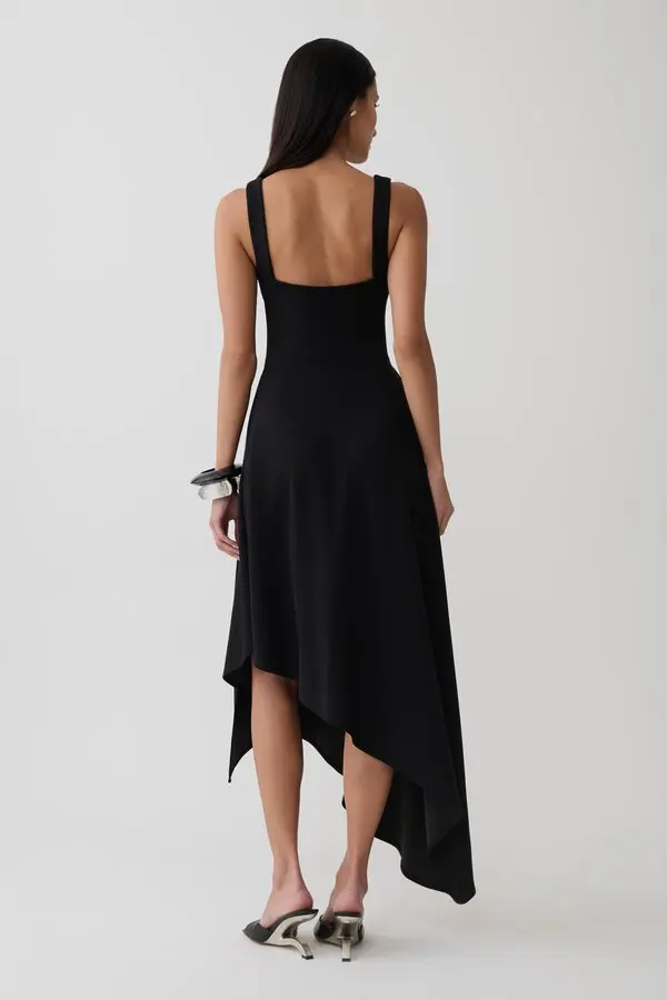 Meshki Cellini Asymmetric Hem Midi Dress