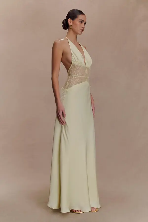 Meshki Dinah Lace And Satin Maxi Dress