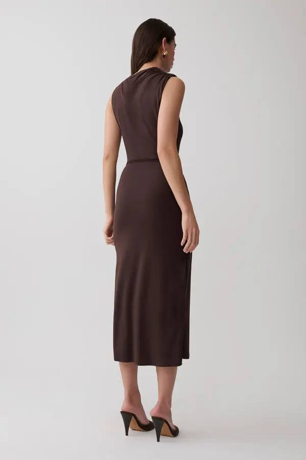 Meshki Euphemia Cupro Midi Wrap Dress
