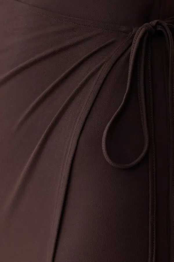Meshki Euphemia Cupro Midi Wrap Dress
