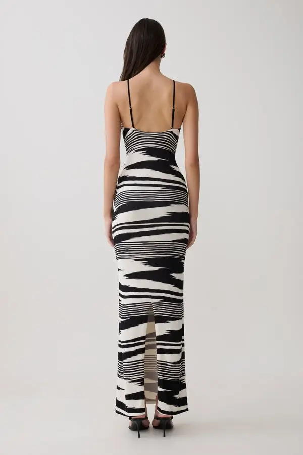 Meshki Ashtin Cross Front Knit Maxi Dress