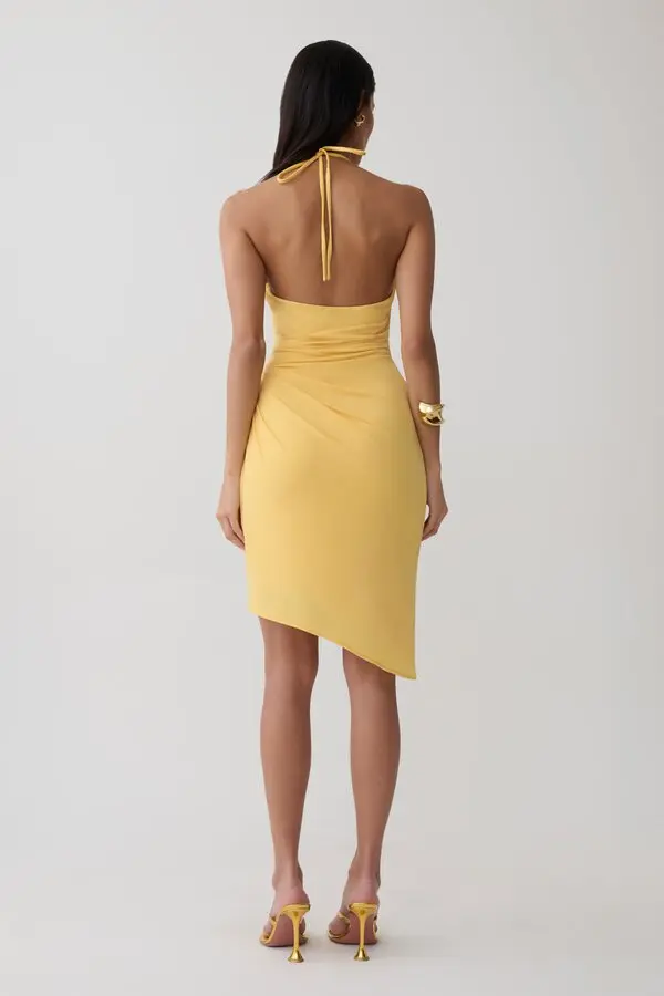 Meshki Yuna Draped Hardware Midi Dress
