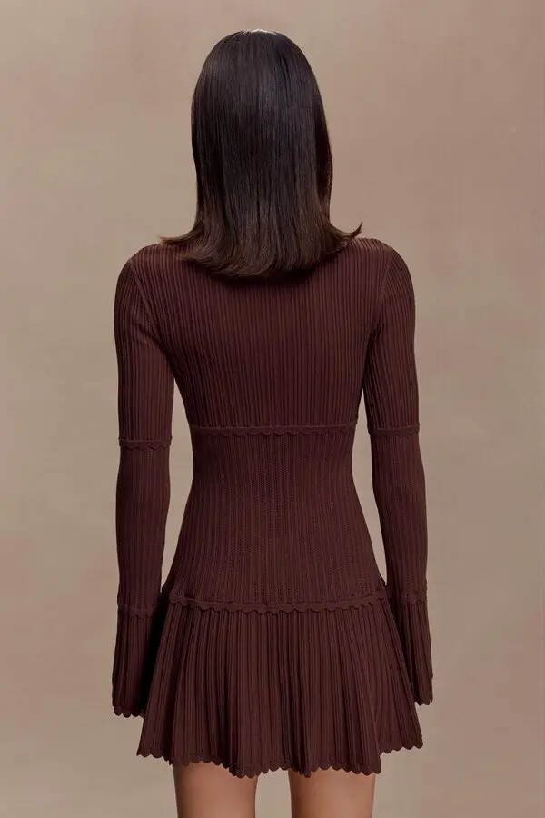 Meshki Adena Pointelle Knit Mini Dress