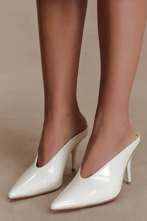 Meshki Emerson Patent Faux Leather Point Heel