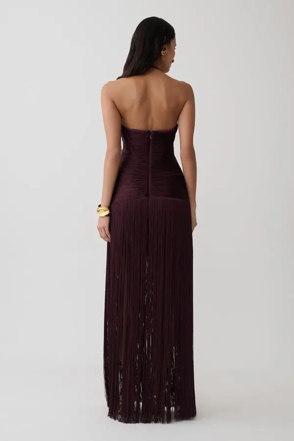 Meshki Tiffany Fringe Maxi Dress