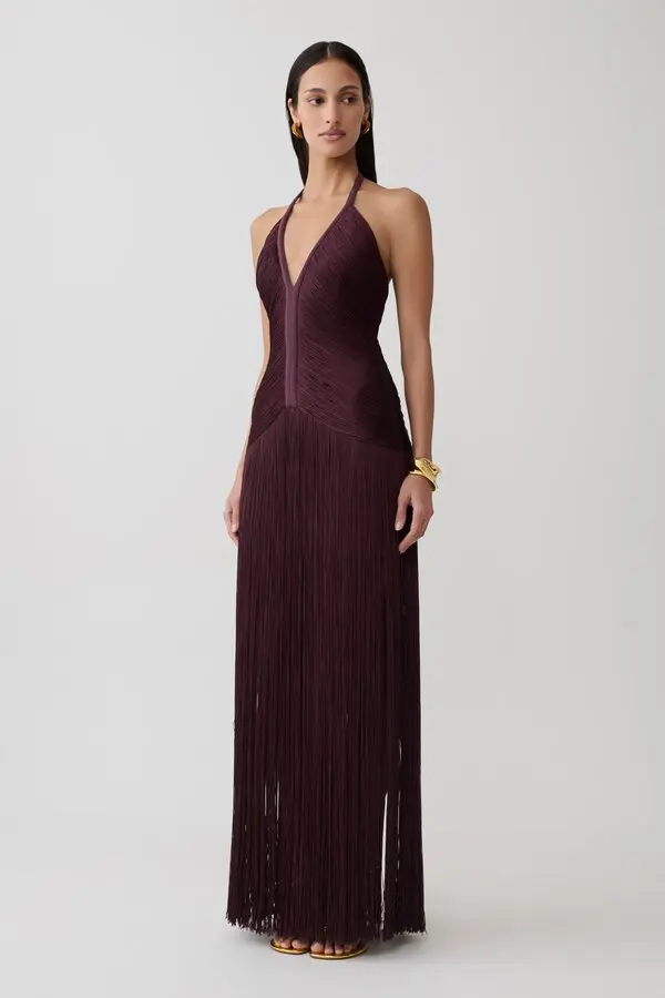 Meshki Tiffany Fringe Maxi Dress