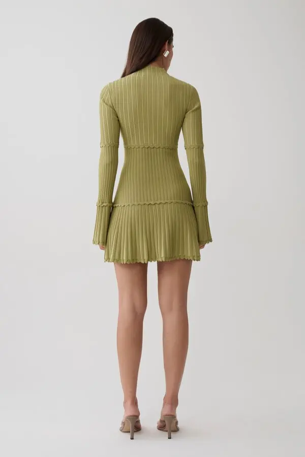 Meshki Adena Pointelle Knit Mini Dress