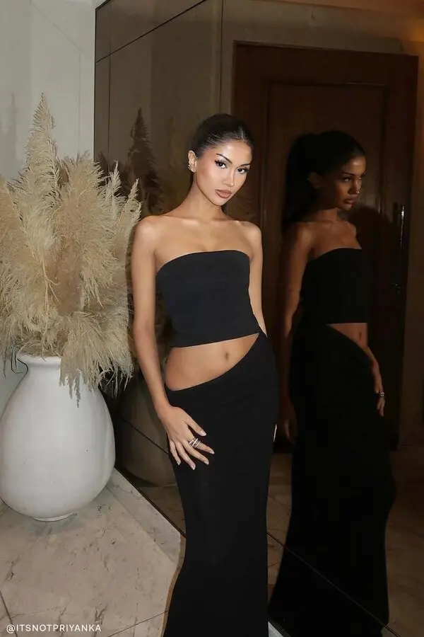 Meshki Jasiel Strapless Knit Maxi Dress
