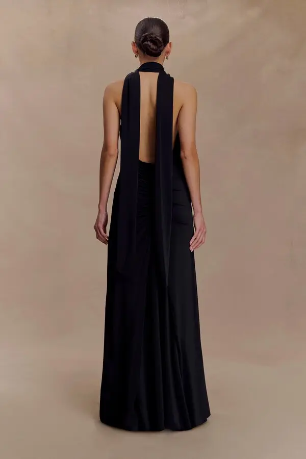 Meshki Juliet Slinky Maxi Dress With Scarf