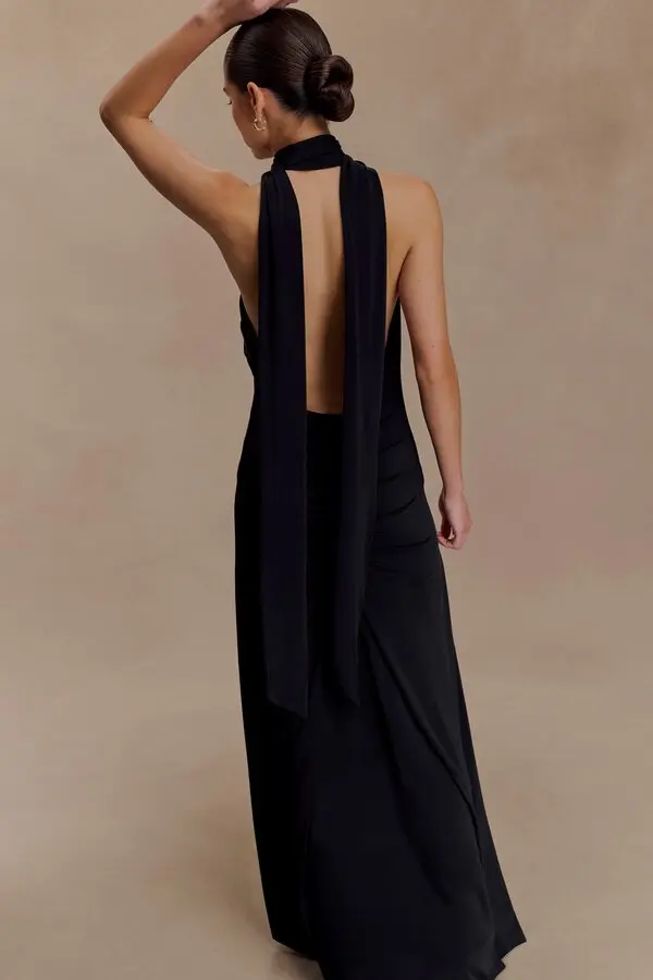 Meshki Juliet Slinky Maxi Dress With Scarf