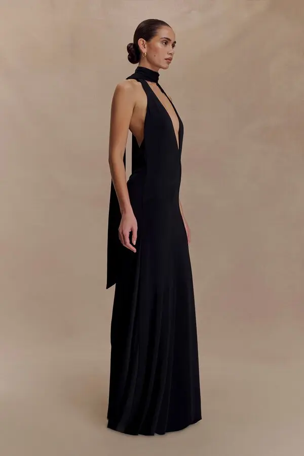 Meshki Juliet Slinky Maxi Dress With Scarf
