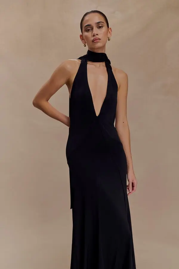 Meshki Juliet Slinky Maxi Dress With Scarf