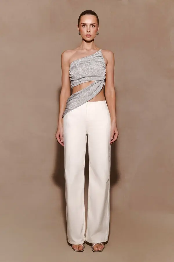 Meshki Corah Lurex Drape Knit Top