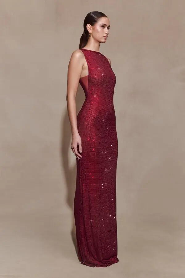 Meshki Magnolia Sleeveless Diamante Maxi Dress