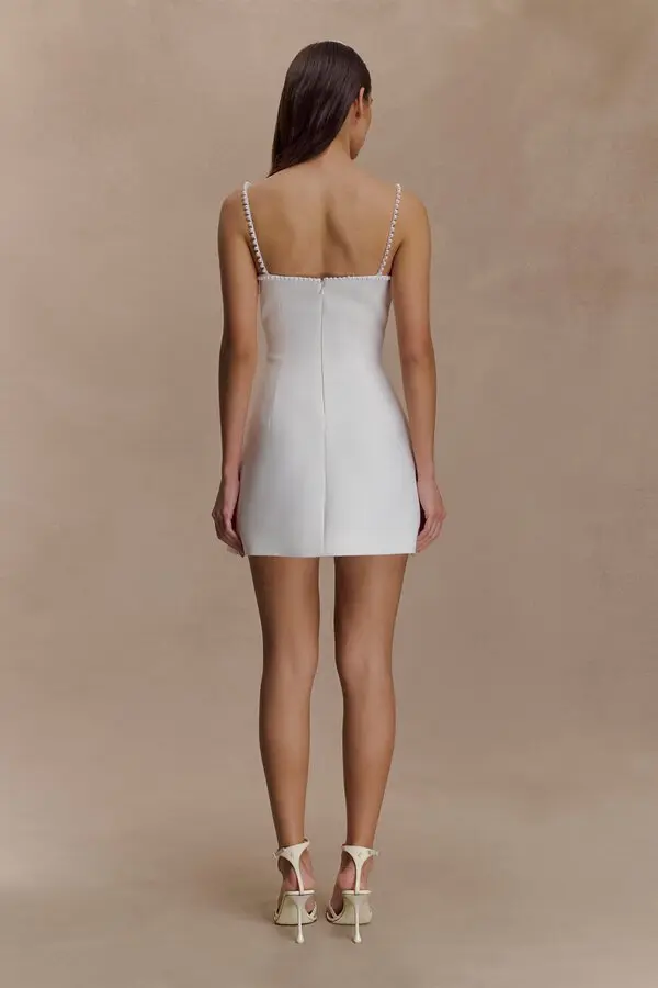 Meshki Kingsley Beaded Neckline Mini Dress
