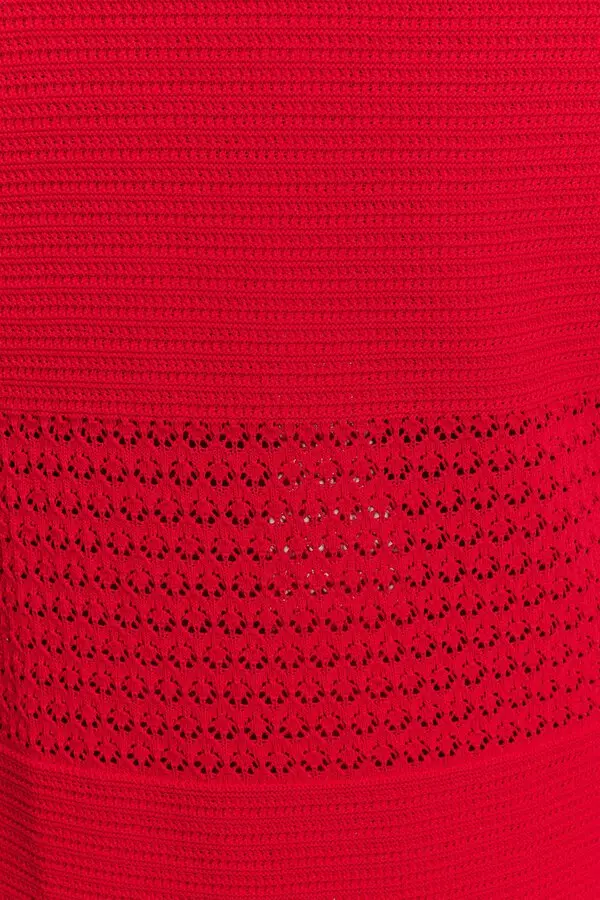 Meshki Madeline Scallop Knit Midi Skirt