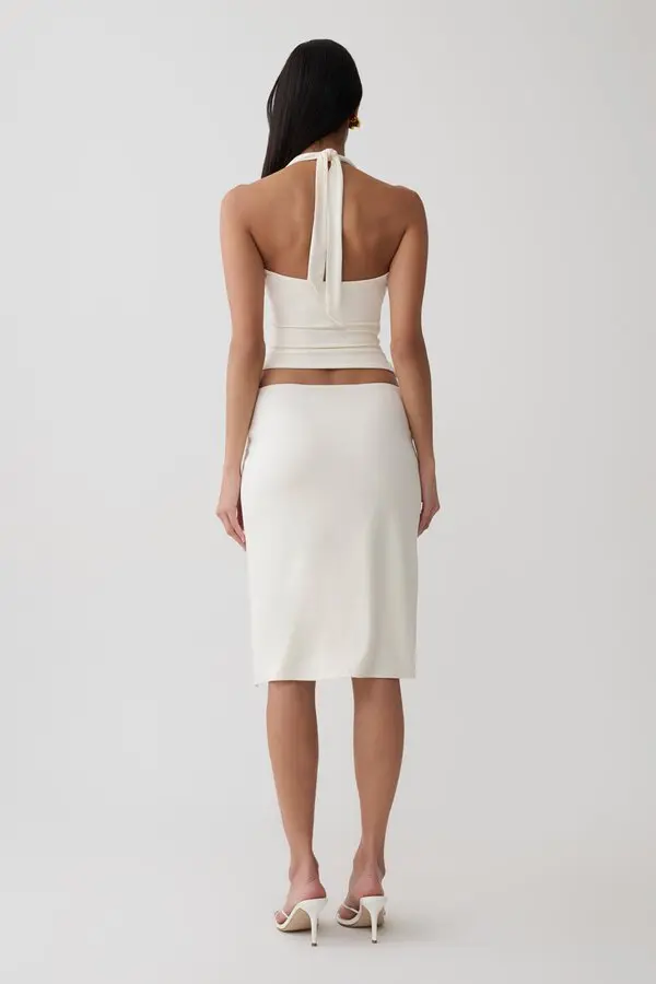 Meshki Elio Peached Jersey Midi Skirt