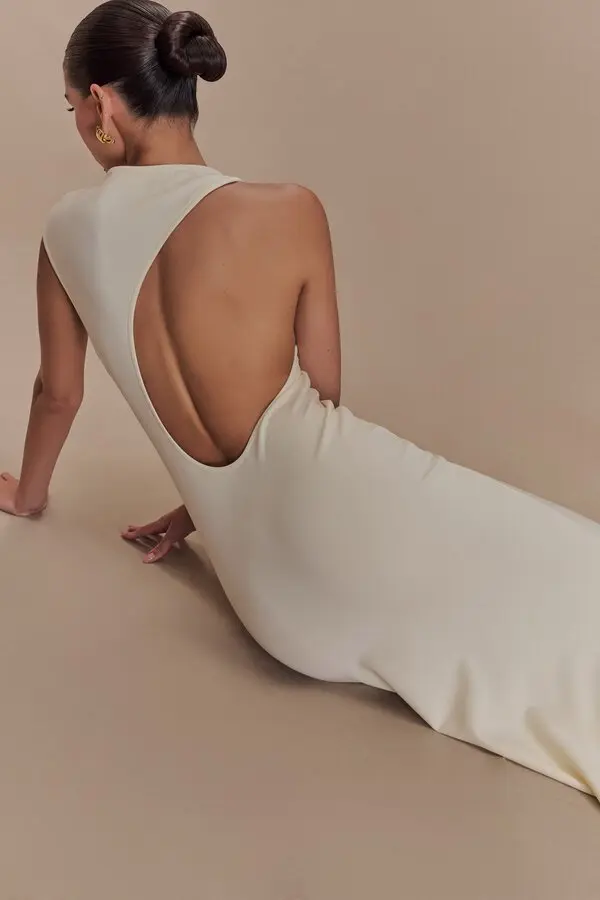 Meshki Katerina Scuba Jersey Cut Out Maxi Dress