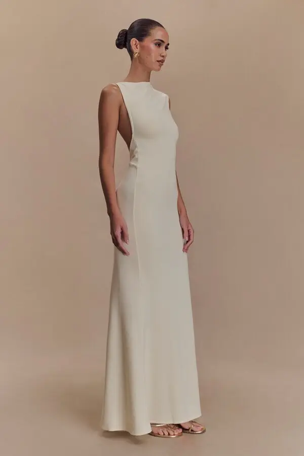 Meshki Katerina Scuba Jersey Cut Out Maxi Dress