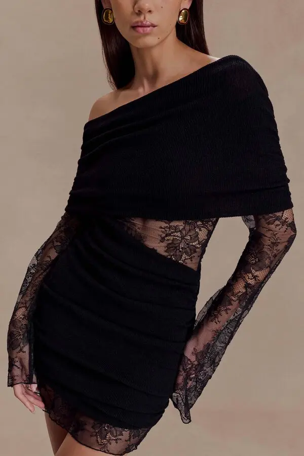 Meshki Luxie Lace Knit Mini Dress