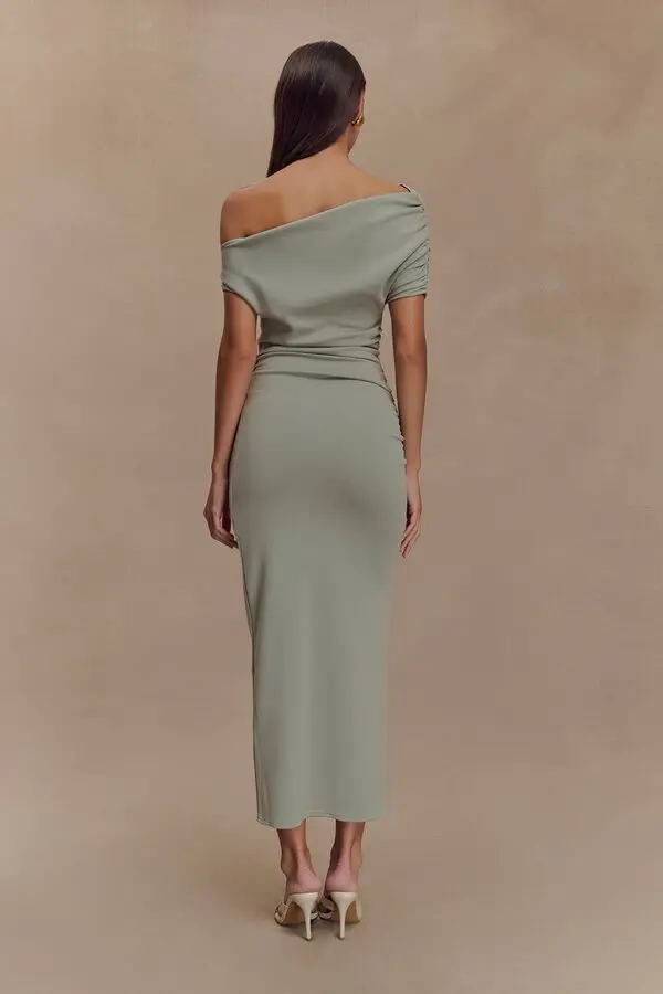 Meshki Kendra Scuba Jersey Midi Dress With Hardware