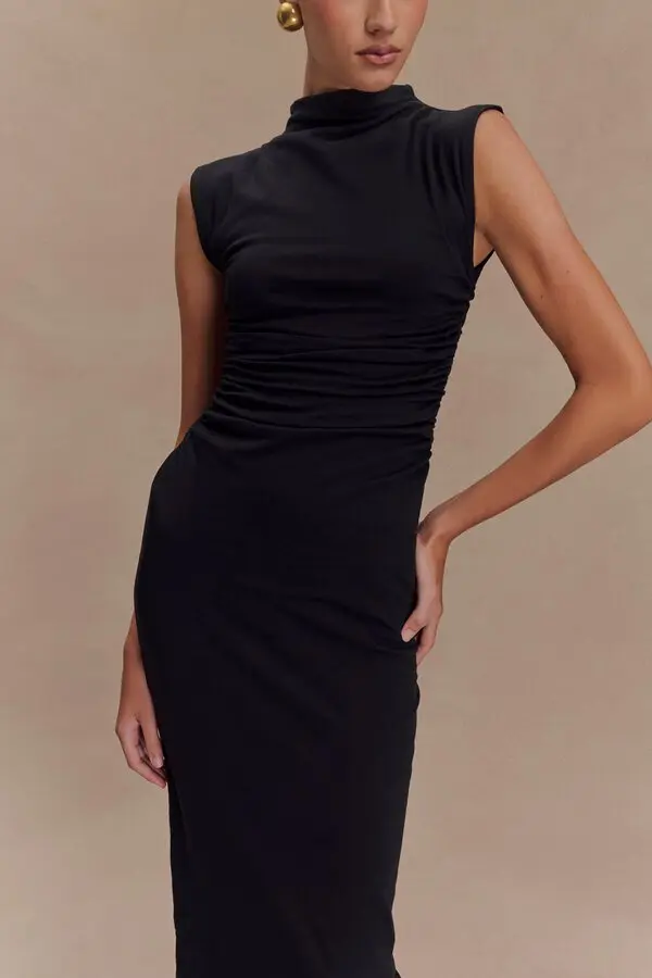 Meshki Elliot High Neck Sleeveless Maxi Dress