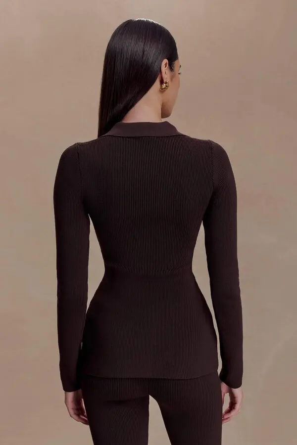 Meshki Suzie Ribbed Long Sleeve Longline Top