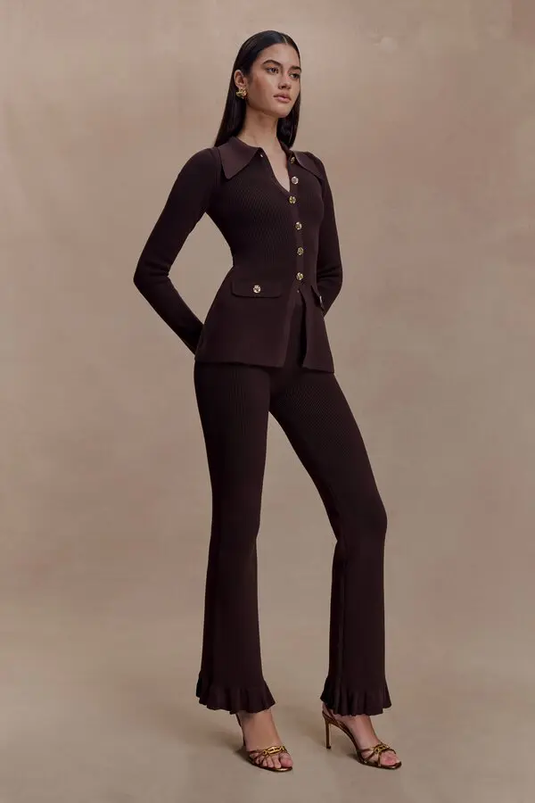 Meshki Suzie Ribbed Long Sleeve Longline Top