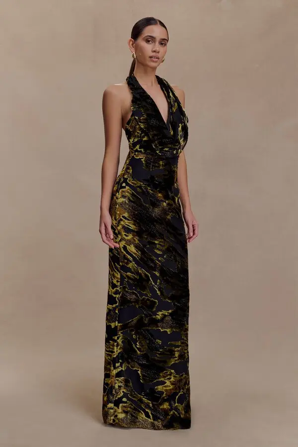 Meshki Talila Cowl Front Maxi Dress