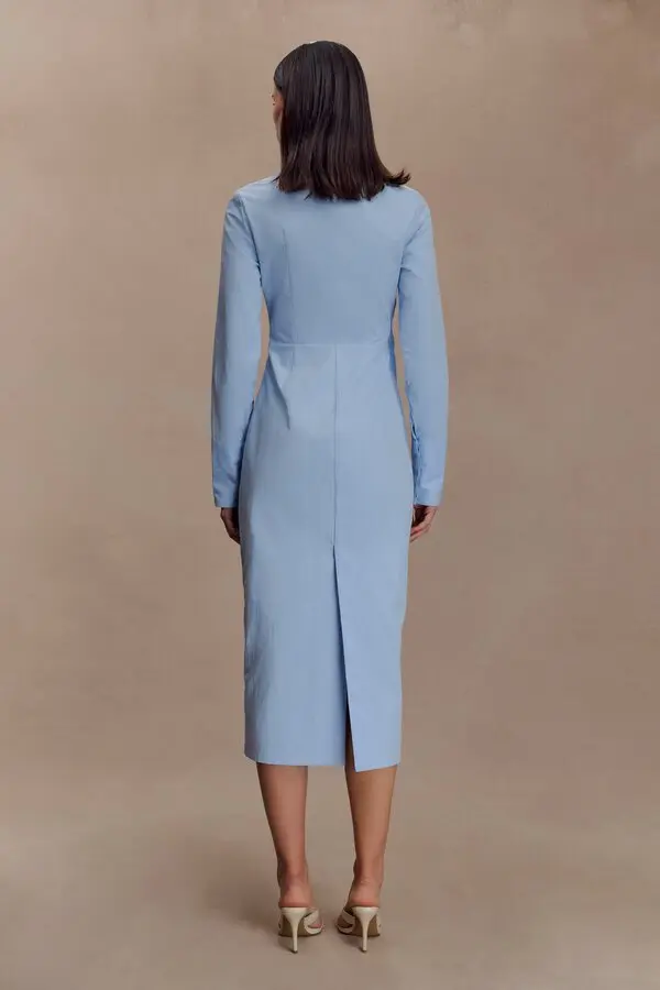 Meshki Mikaila Asymmetric Shirt Dress - Blue