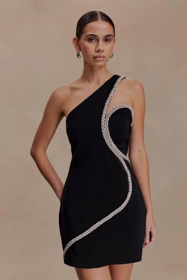 Meshki Eleonora Diamante Trim Mini Dress