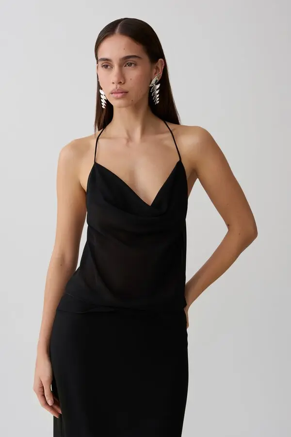 Meshki Amelia Low Back Chiffon Top