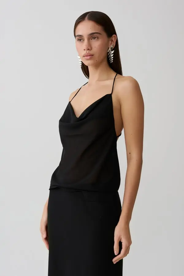 Meshki Amelia Low Back Chiffon Top