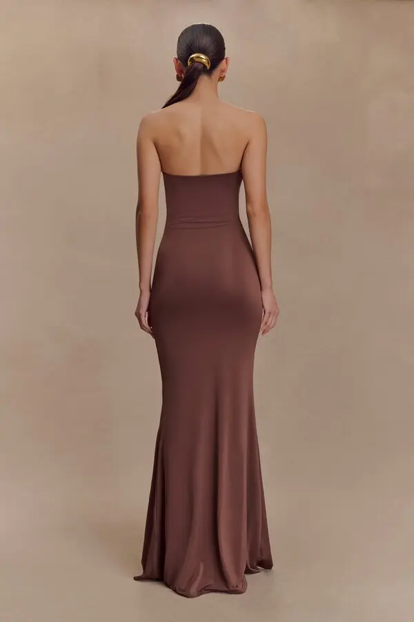 Meshki Madison Strapless Slinky Maxi Dress