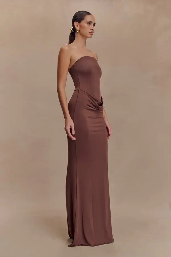 Meshki Madison Strapless Slinky Maxi Dress