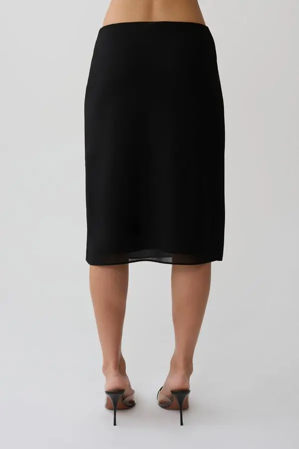 Meshki Amelia Chiffon Midi Skirt