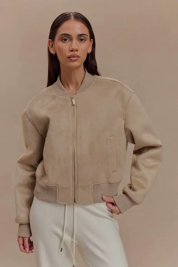 Meshki Rudy Suede Bomber Jacket