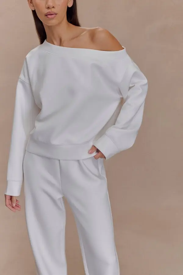 Meshki Aiden Slouchy Crew Jumper - Ivory