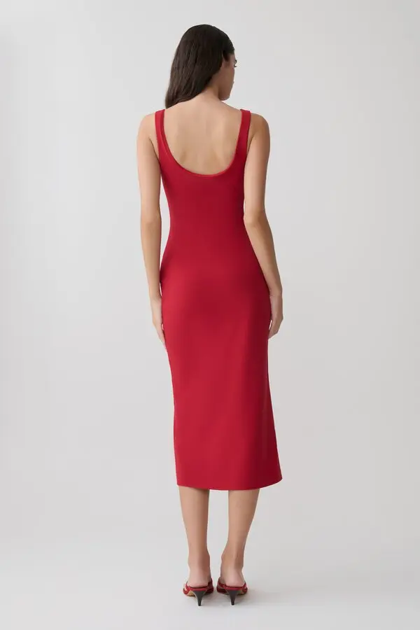 Meshki Allyra Scoop Stretch Crepe Midi Dress