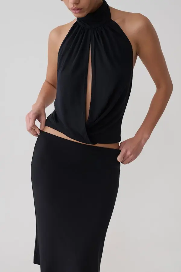 Meshki Maki Viscose Sleeveless Halter Top