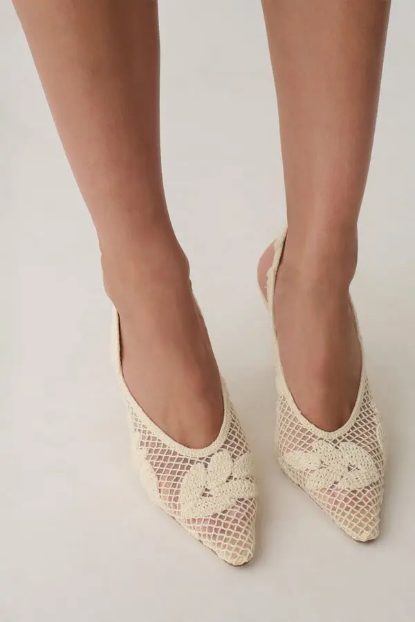 Meshki Guinevere Lace Applique Heel