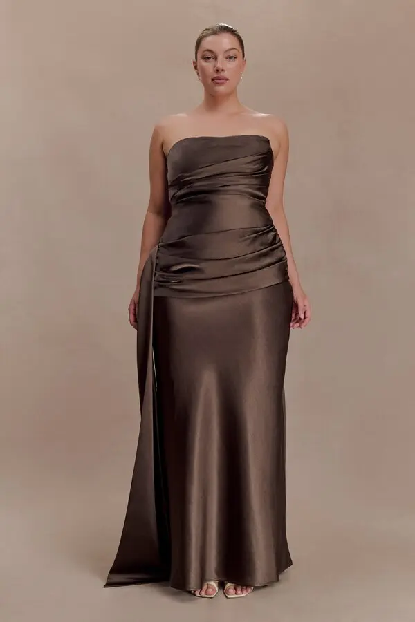 Meshki Sarah Strapless Maxi Dress With Waist Tie